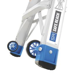 Safe Reach® 15ft Aluminum Multi-Position Ladder with Project Top - 300 ...