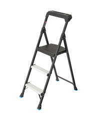 Safe Reach® 3-Steel Heavy Duty Step Stool with Project Top - 300 lb ...