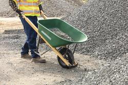 Masterforce® Steel Wheelbarrow with Hardwood Handle - 6 cu. ft. at Menards®