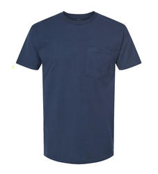 RW Rugged Wear® Men's Navy Heavyweight Crew Pocket T-Shirt - Large at ...