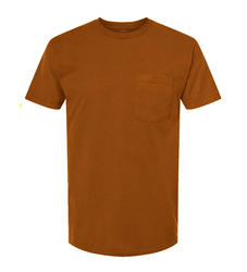 RW Rugged Wear® Men's Walnut Heavyweight Crew Pocket T-Shirt - Medium ...