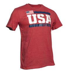 Men's Red Heather Patriotic USA Flag T-Shirt - X-Large at Menards®