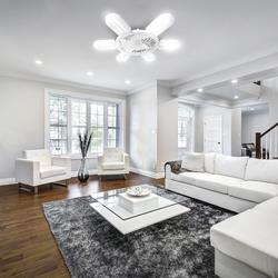 Luma Brite 220-Watt Equivalent 5-Panel Daylight LED Socket Fanlight at ...