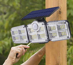 Luma Brite Black Tri-Head Motion Sensing Solar LED Security Light at ...