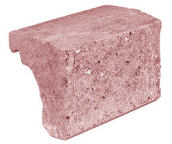 Novabrik 8" Colonial Red Split Face Wainscot Cap 8" x 4-1/8" x 3-3/4 ...