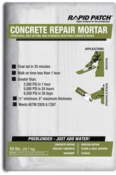 Rapid Patch® Concrete Repair Mortar - 50 Lb. at Menards®