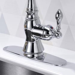 Ultra Faucets Signature One-Handle Polished Chrome Kitchen Faucet at ...