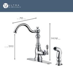 Ultra Faucets Signature One-Handle Polished Chrome Kitchen Faucet at ...