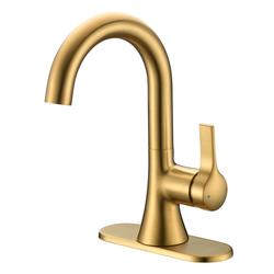 Ultra Faucets Nita One-Handle Brushed Gold Bathroom Sink Faucet at Menards®