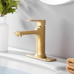 Ultra Faucets Dean One-Handle Brushed Gold Bathroom Sink Faucet at Menards®