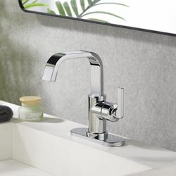 Ultra Faucets Ardua One-Handle Polished Chrome Bathroom Sink Faucet at ...