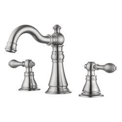 Ultra Faucets Signature Two-Handle Widespread Brushed Nickel Bathroom ...