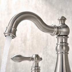 Ultra Faucets Signature Two-Handle Widespread Brushed Nickel Bathroom ...