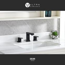 Ultra Faucets Dean Two-Handle Widespread Matte Black Bathroom Sink ...