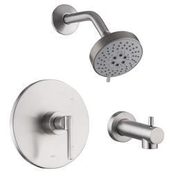 Ultra Faucets Ardua One-Handle Brushed Nickel Tub and Shower Trim at ...