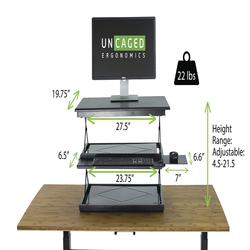 Uncaged Ergonomics® Black Adjustable Standing Desk at Menards®