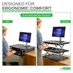 Uncaged Ergonomics® Black Adjustable Standing Desk at Menards®