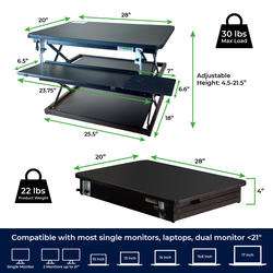 Uncaged Ergonomics® Black Adjustable Standing Desk at Menards®