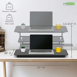 Uncaged Ergonomics® Black Adjustable Standing Desk at Menards®