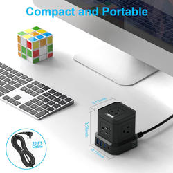 Uncaged Ergonomics® Cube Power Strip - Black at Menards®