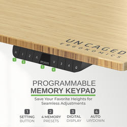 Uncaged Ergonomics® Electric Adjustable Standing Desk at Menards®