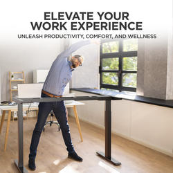 Uncaged Ergonomics® Electric Adjustable Standing Desk Frame Base at ...