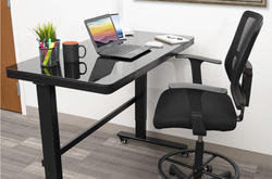 Uncaged Ergonomics® Rise Up Glass Electric Standing Desk at Menards®