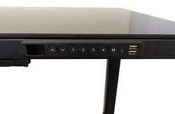 Uncaged Ergonomics® Rise Up Glass Electric Standing Desk at Menards®