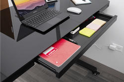 Uncaged Ergonomics® Rise Up Glass Electric Standing Desk at Menards®
