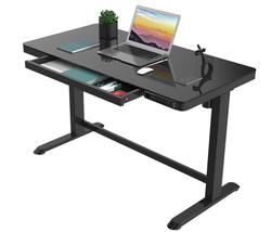 Uncaged Ergonomics® Rise Up Glass Electric Standing Desk at Menards®