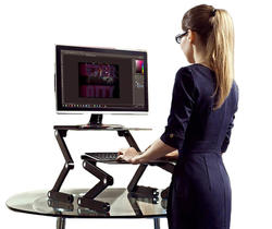 Uncaged Ergonomics® Black Adjustable Standing Desk at Menards®
