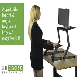 Uncaged Ergonomics® Black Adjustable Standing Desk at Menards®