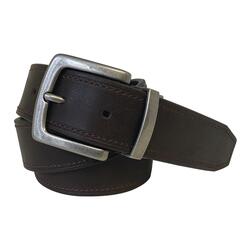 RW Rugged Wear® 42" Men's Brown/Black Leather Reversible Stitched Belt ...