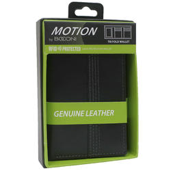 Motion by Boconi Black Leather Tri-fold Wallet at Menards®