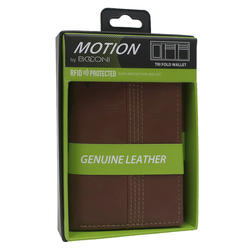Motion by Boconi Cognac Leather Tri-fold Wallet at Menards®