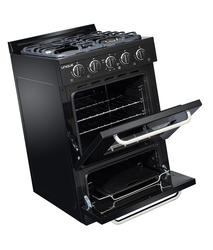 Unique® Classic 24" Black Off-Grid Propane Range at Menards®