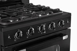 Unique® 30" 3.9 cu.ft. Midnight Black Retro Gas Range at Menards®