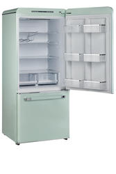 Unique® 17.7 cu.ft. Summer Mint Green Retro Bottom-Freezer Refrigerator ...