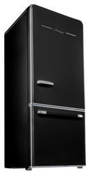 Unique® 17.7 cu.ft. Midnight Black Retro Bottom-Freezer Refrigerator at ...