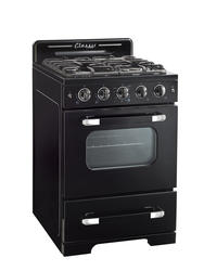 Unique® 24" 2.9 cu.ft. Midnight Black Retro Gas Range at Menards®