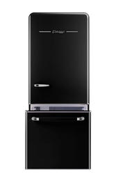 Unique® 17.7 cu.ft. Midnight Black Retro Bottom-Freezer Refrigerator at ...