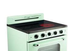 Unique® 30" 3.9 cu.ft. Summer Mint Green Retro Electric Range (Smooth ...
