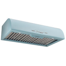 Unique® 36" Ocean Mist Turquoise Ducted Under Cabinet Retro Range Hood ...