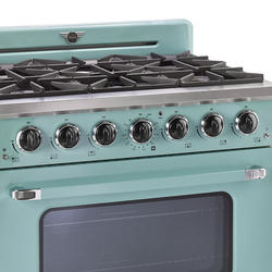 Unique® 36" 5.2 cu.ft Ocean Mist Turquoise Retro Gas Range at Menards®