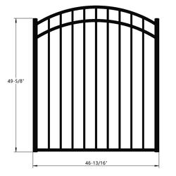 Yardworks Asbury 4x4 Black Arch Gate at Menards®