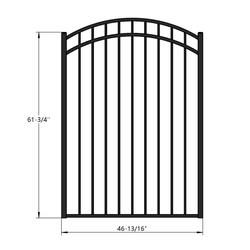 Yardworks Asbury 5x4 Black Arch Gate at Menards®