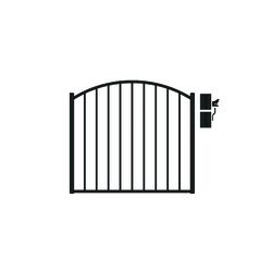 Yardworks Asbury 3 x 4 Black Arch Gate at Menards®