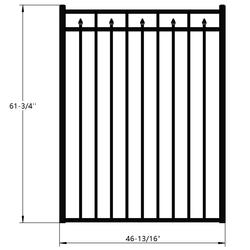 Yardworks Columbia 5 x 4 Black Straight Gate at Menards®