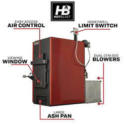 United States Stove Company™ Hot Blast Wood Stove Furnace (3,500 sq.ft ...