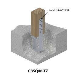MiTek® 4" x 6" Triple Zinc Column Base at Menards®